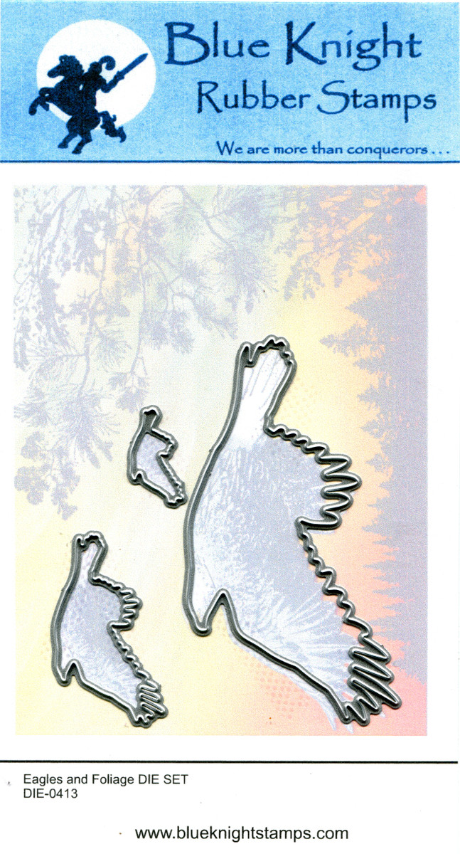 Eagle and Foliage DIE Set - Blue Knight Rubber Stamps