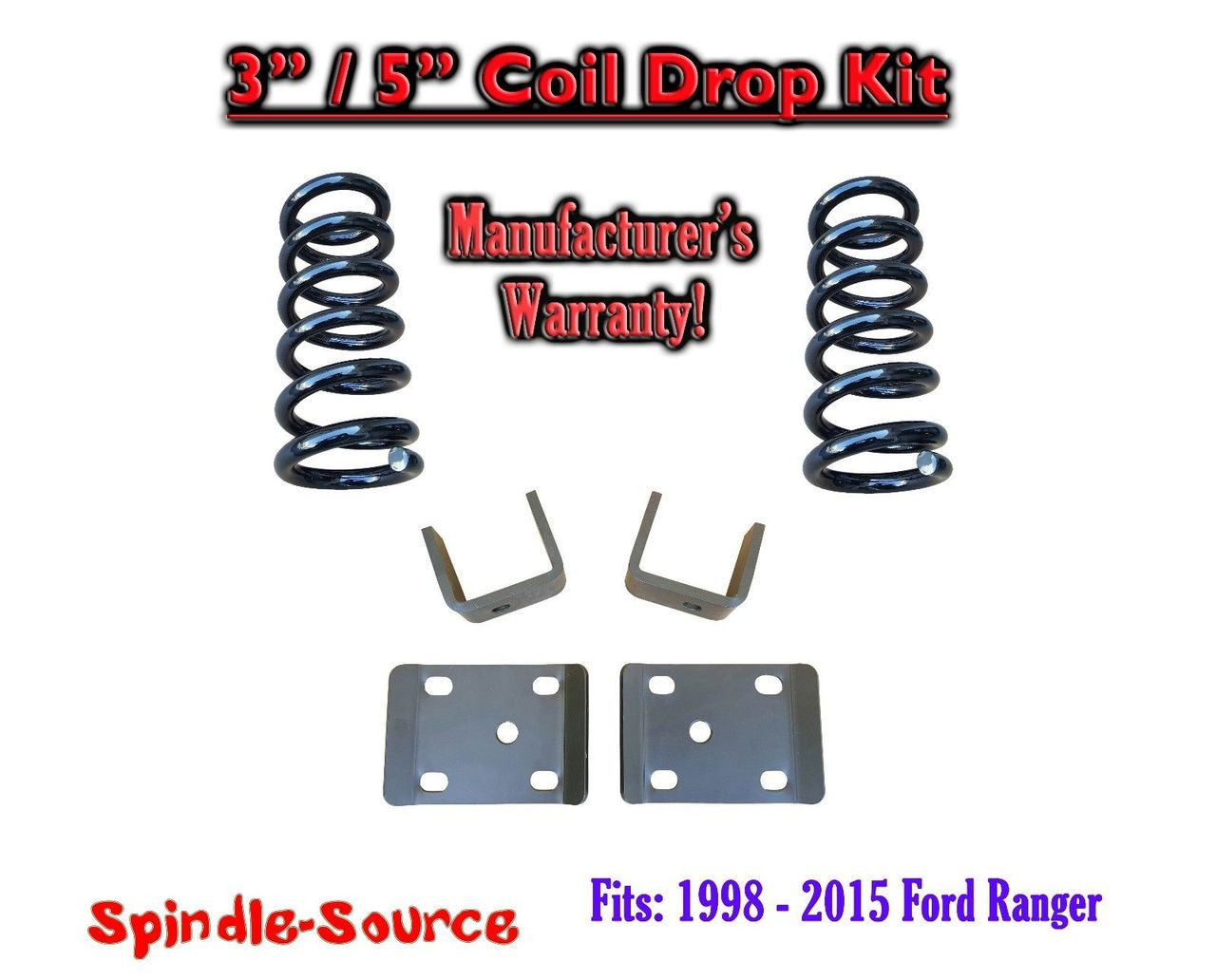 1998 - 2015 Ford Ranger 4 Cylinder EXT Cab 2WD 3" / 5" Drop Lowering ...