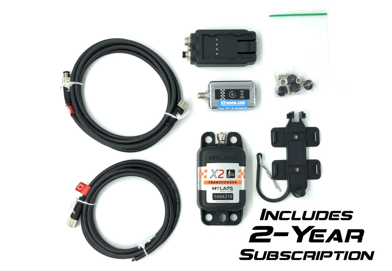 MyLaps X2 Direct Power Transponder (Motocross/MX), 2-year subscription