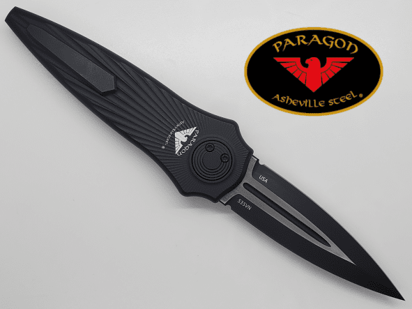 paragon-warlock-x-folding-knife-2-tone-blackout-starburst-handle-dagger ...