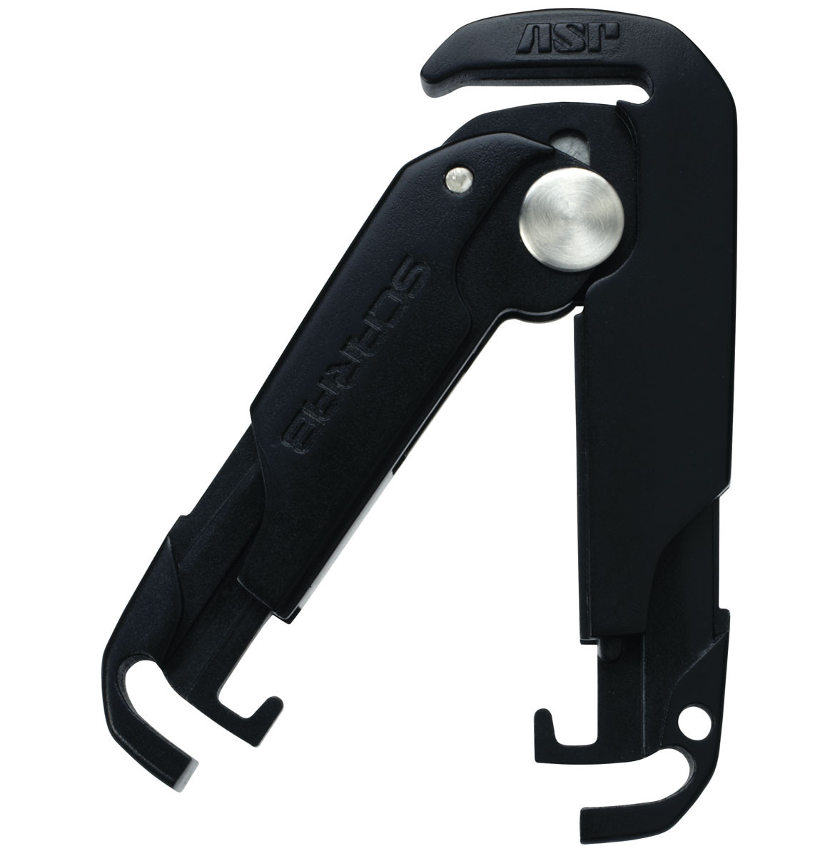 The ASP Scarab cutter easily removes the Tri-Fold disposable restraints.