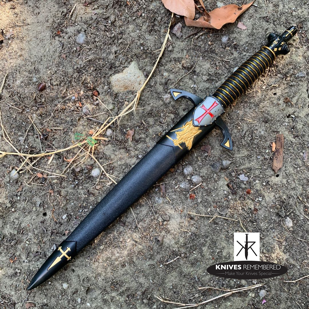 15.75" Medieval Crusader Knights of Templar Dagger with Scabbard ...