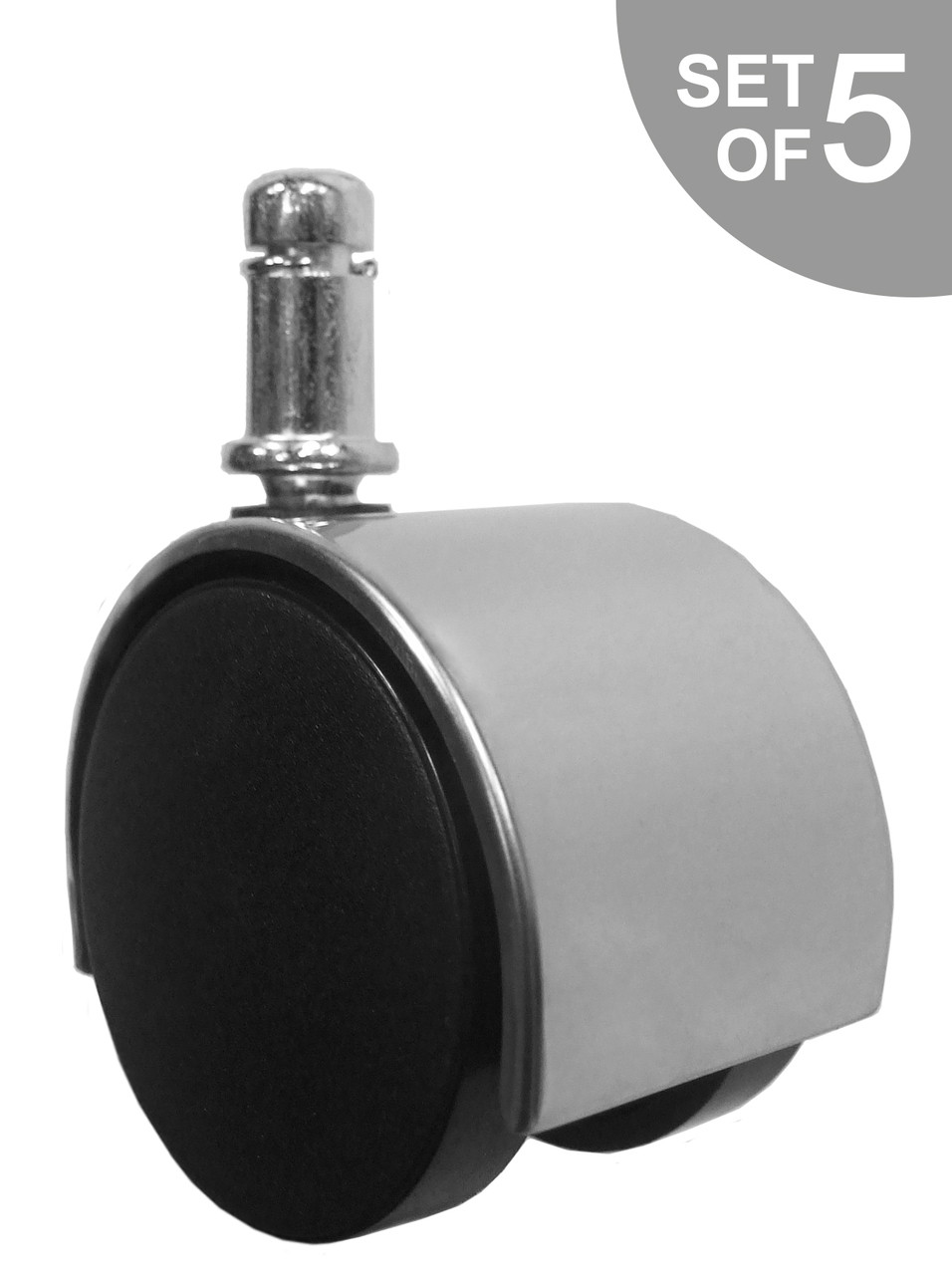 2" Chrome Chair Caster - Set of 5 - S3939-5