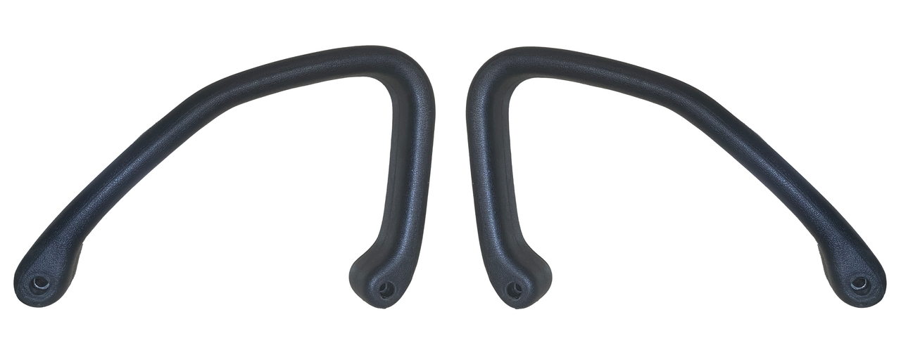 Replacement Plastic Office Chair Arms - Pair - Curved