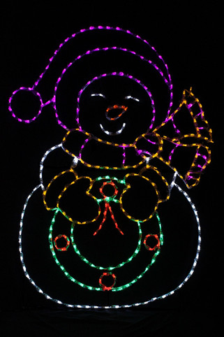 Snow Lady LED Light Display | Christmas Cottage Lights