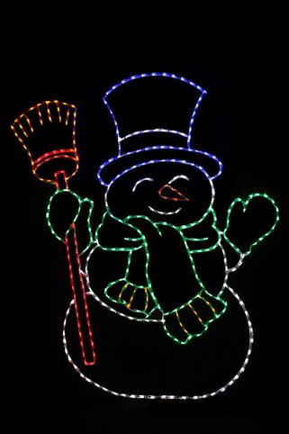 Wire Light Up Snowman | Christmas Cottage Lights