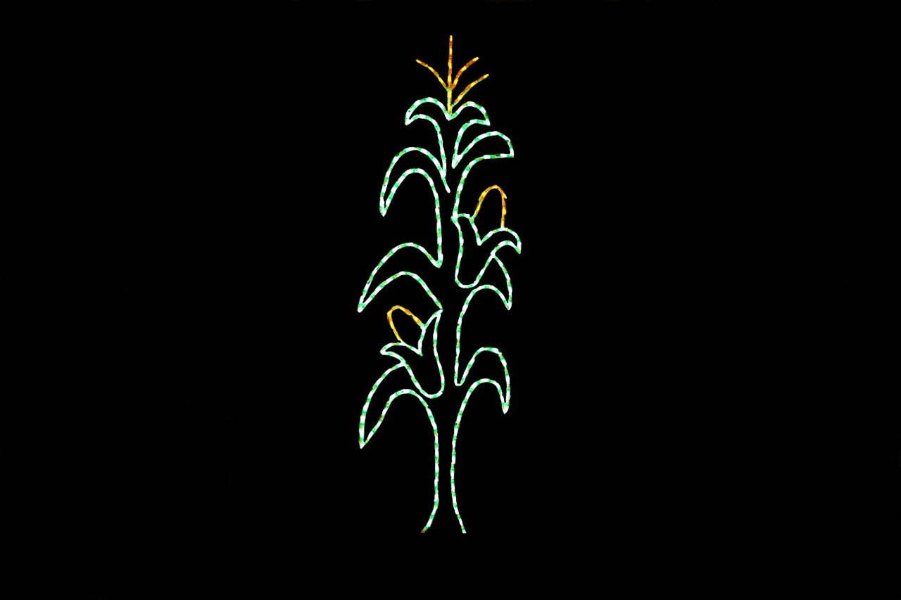 Lighted Outdoor Fall Decorations - Corn Stalk | Christmas Cottage Lights