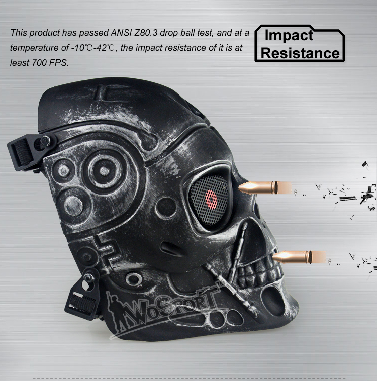 Wo Sport Terminator T800 Airsoft Mask in Copper - bbguns4less