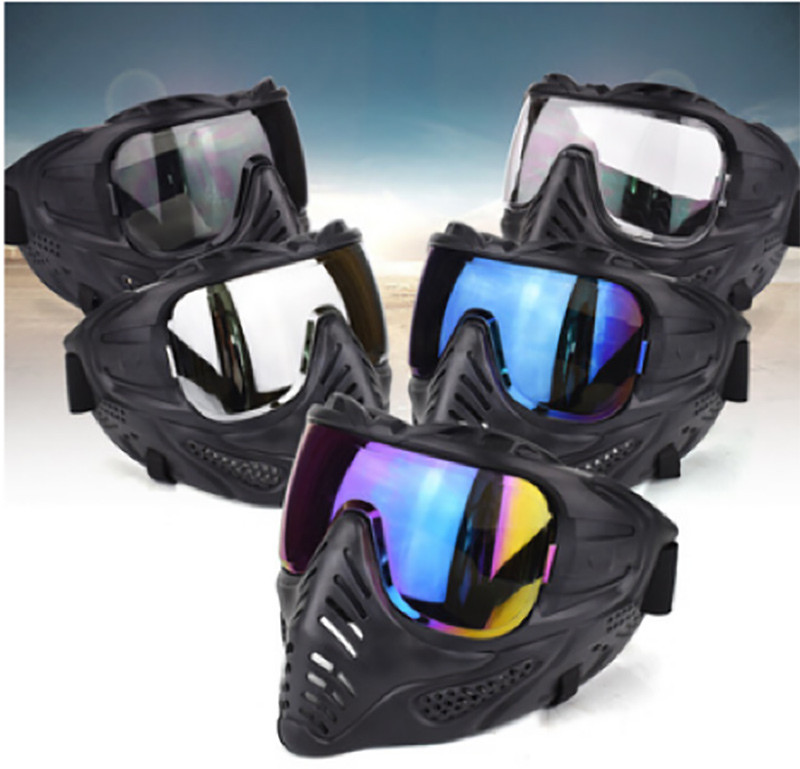 ZL6 Airsoft Full Face Mask with Smoked Plastic Lens - bbguns4less