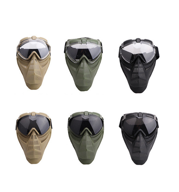 K04 Airsoft Full Face Mask with Plastic Lens Eye Protection - bbguns4less