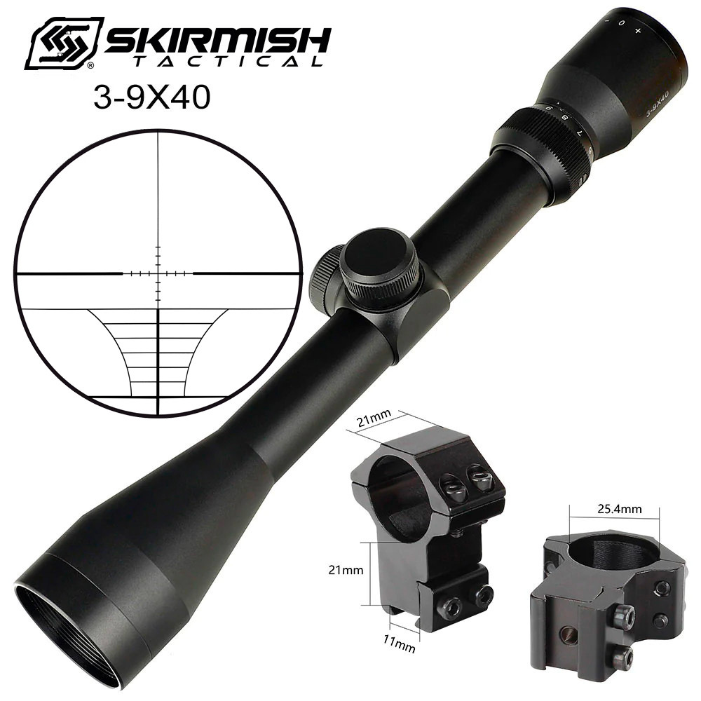 Skirmish Tactical 3-9X40 Rifle Scope Reticle For Airsoft & Airguns ...