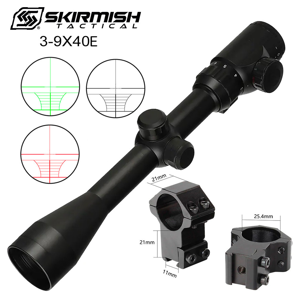 Skirmish Tactical 3-9X40e Rifle Scope With Illuminated Reticle For ...