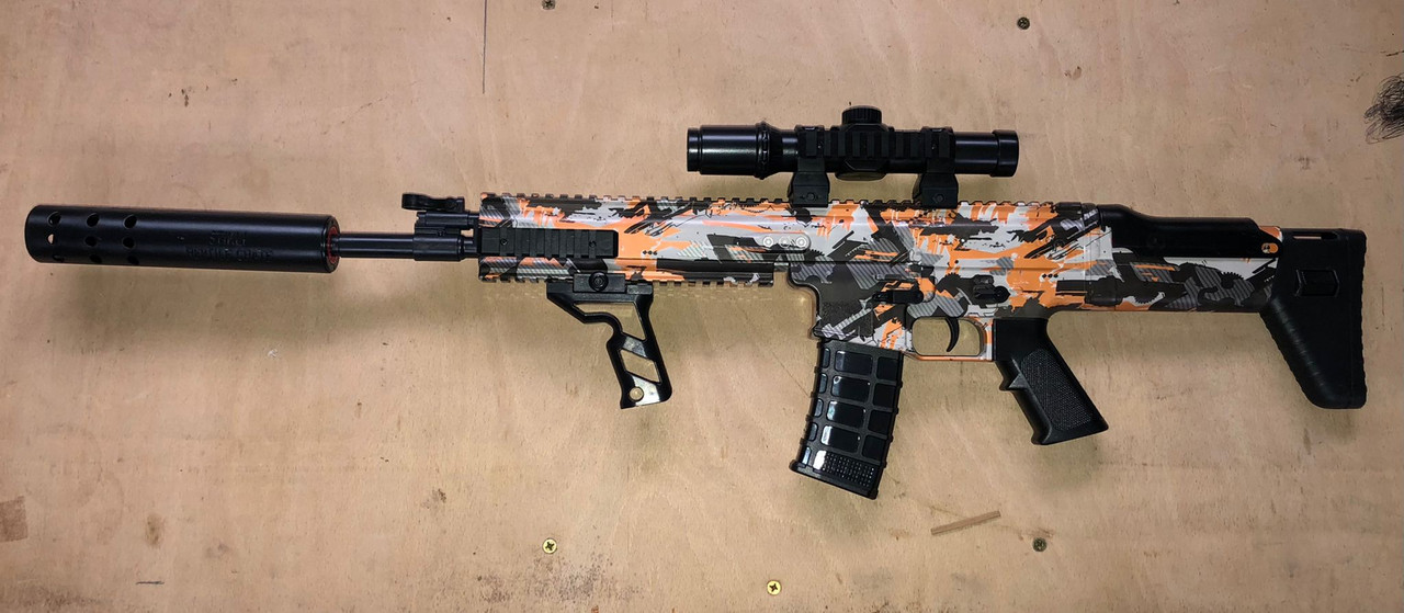Gel Ball Blaster SCAR Fully Automatic Rechargeable in Orange - bbguns4less