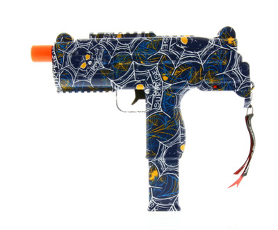 Gel Blaster UZI Electric Splatter Gall Gun in Blue Skull Design ...