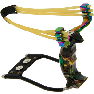 High Power Slingshot with Rainbow Pattern and Arm Rest bbguns4less