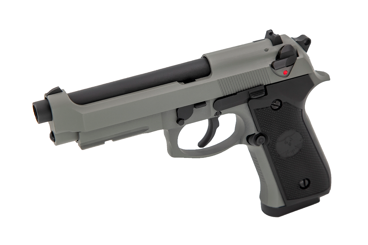 Raven R9 Replica M92 Gas Blowback pistol in full Grey - bbguns4less
