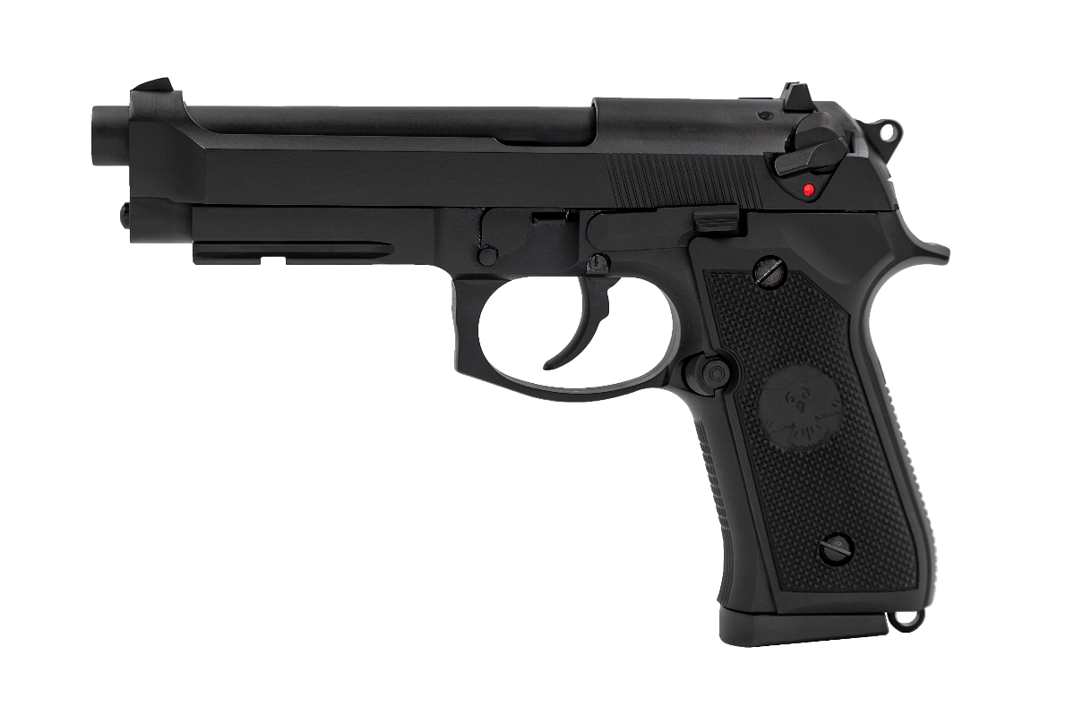 Raven R9 Replica M92 Gas Blowback pistol in Black - bbguns4less