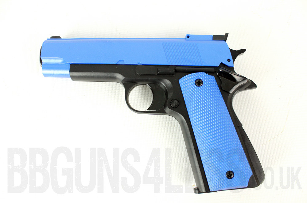 HFC HG-123 Gas Powerd NBB 1911 BB Gun in Blue - bbguns4less