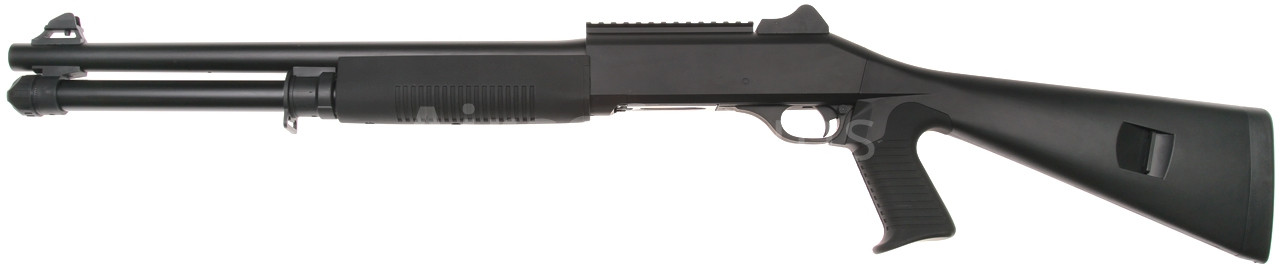 KOER Super 90 Combat Tri Barrel Shotgun Fixed Stock in Black - bbguns4less