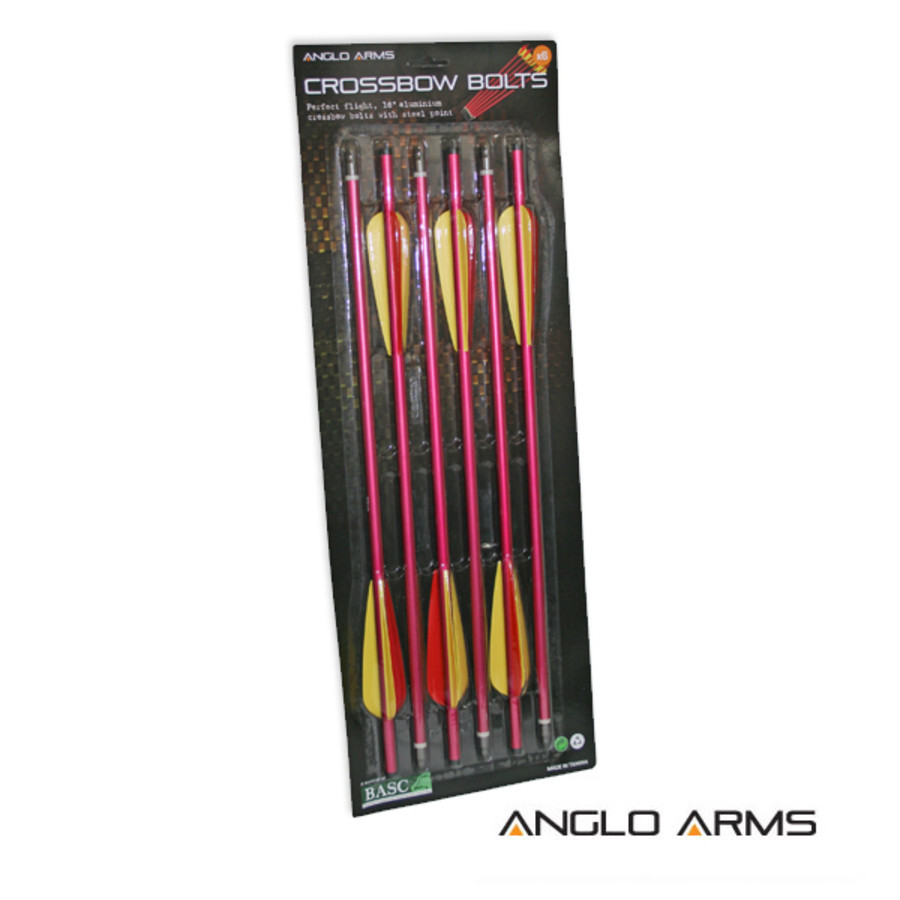 Anglo Arms Aluminium Crossbow Bolts 6 X 16 inch - bbguns4less