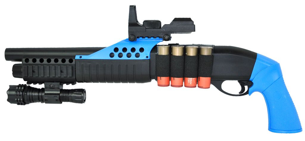 AGM M180-B2 Pump Action ShotGun in Blue - bbguns4less