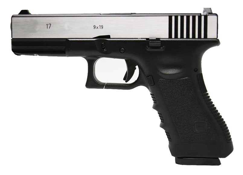 Army Armament R17-Y GBB V3 Pistol Silver Top Slide - bbguns4less