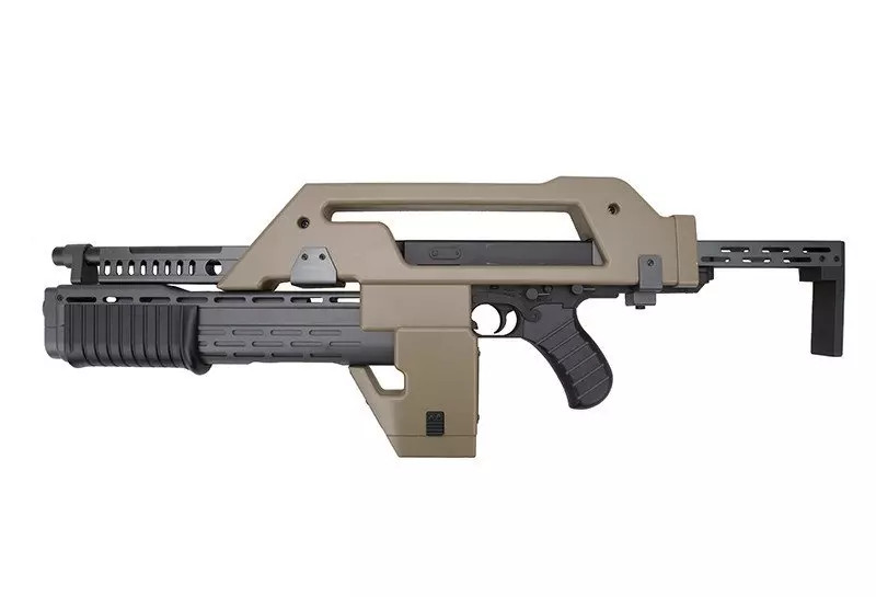 Snow Wolf M41A Pulse Rifle AEG AKA The Alien Gun in Tan - bbguns4less