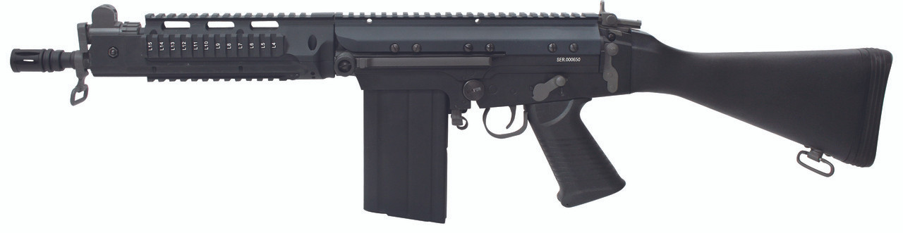 Classic Army SA58 Carbine R.I.S Metal AEG in Black (CA032M) - bbguns4less