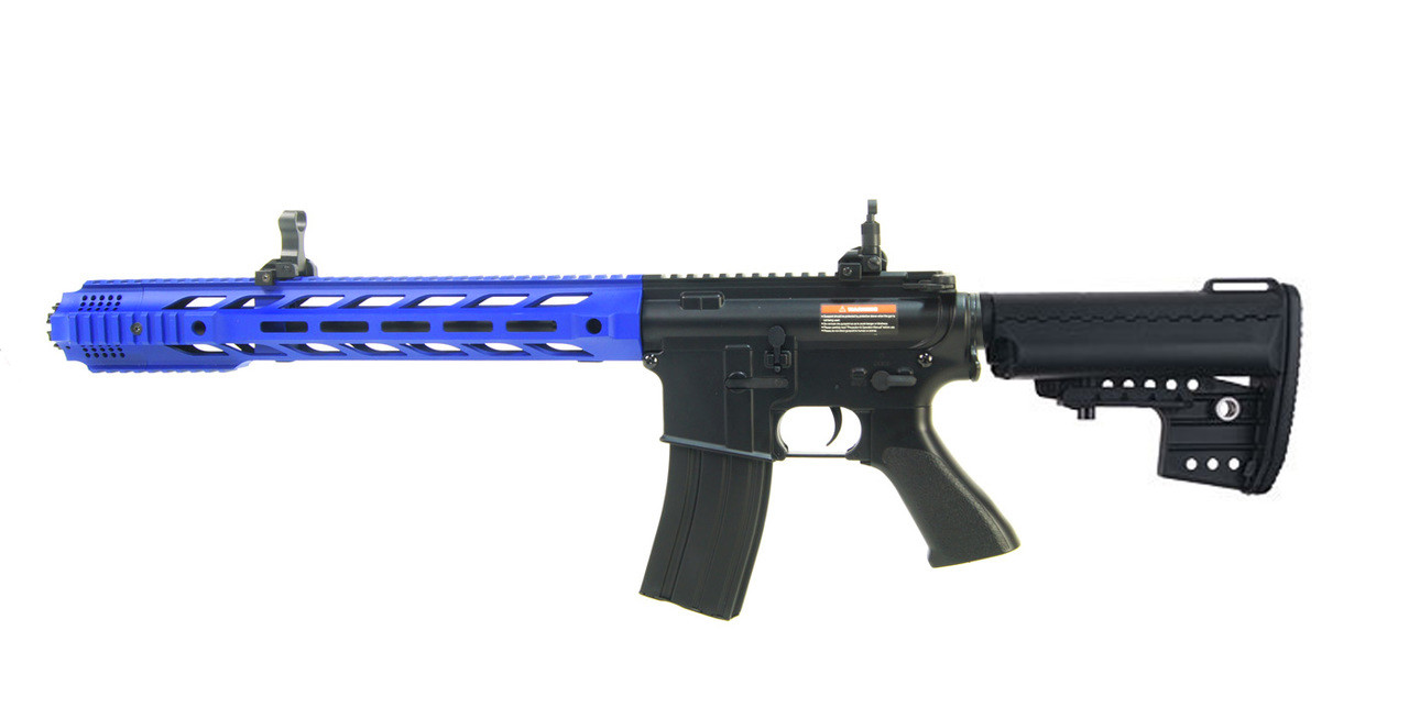 Cyma CM618 M4 SIA Custom Muzzle Break in Blue - bbguns4less