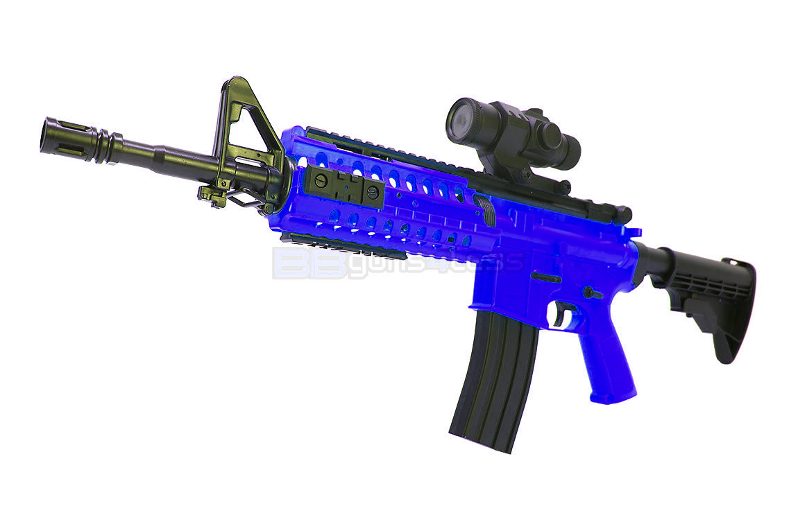 Well D2810 M4 fully auto BB Gun in Blue - bbguns4less
