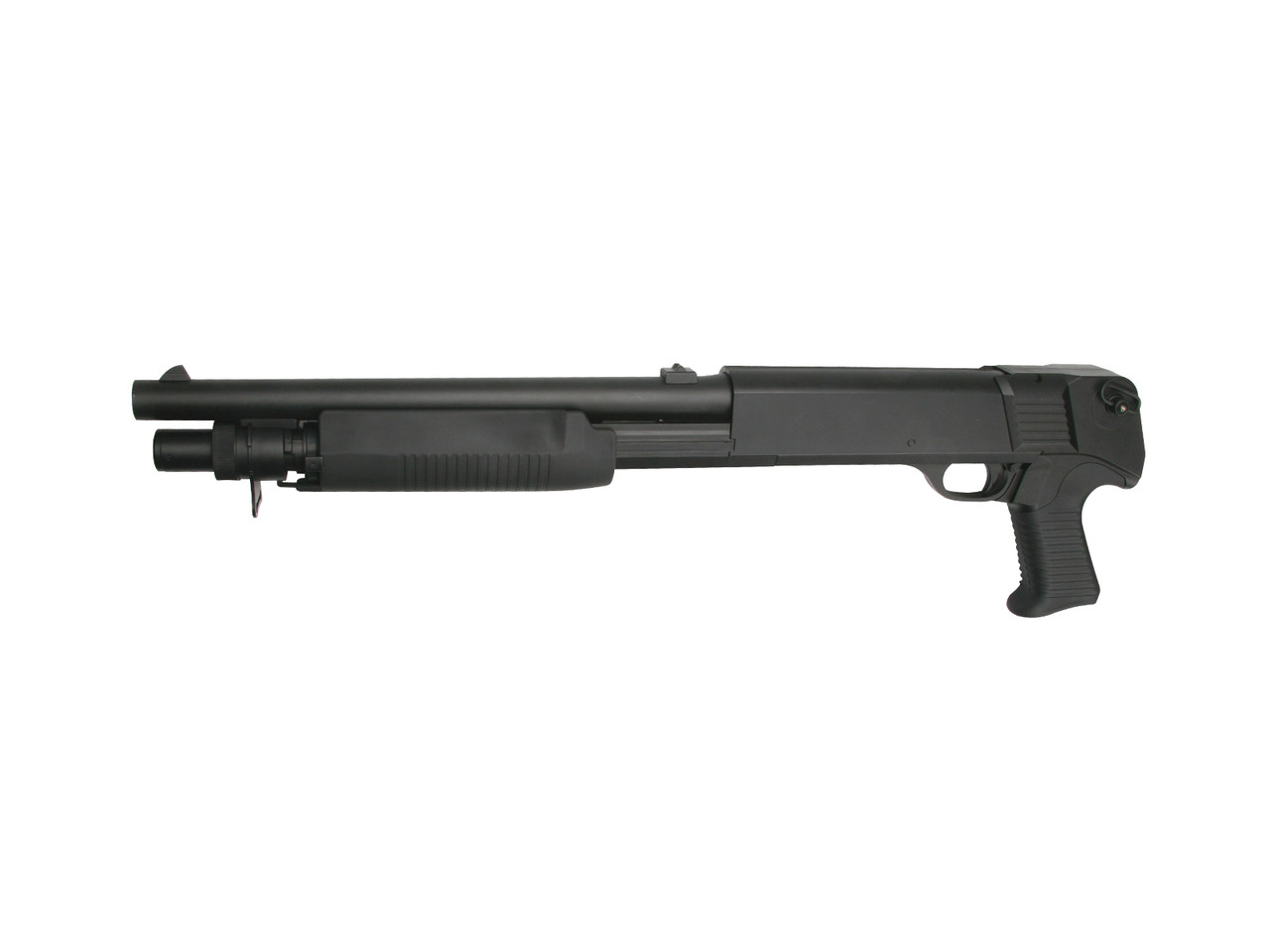 ASG - Franchi SAS 12 CQB Tri Shot Airsoft Shotgun in black - bbguns4less
