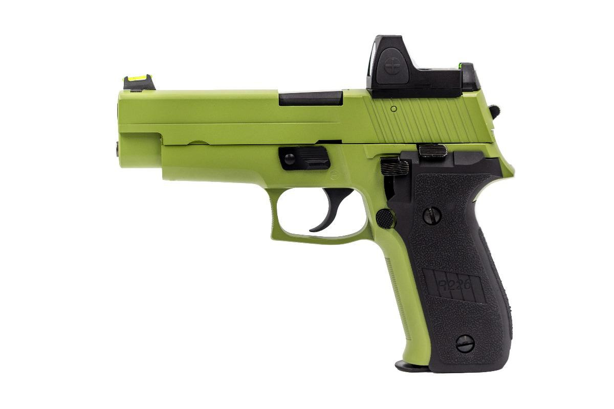 Raven R226 Gas Blowback pistol with BDS Sight in Green - bbguns4less