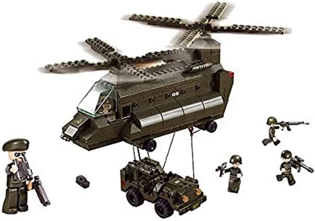 Sluban Military Bricks - Transport Helicopter Set - B6600 - bbguns4less