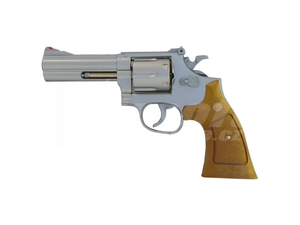 UHC S&W Model 586 Revolver 4" Spring Powered BB Pistol in Silver ...