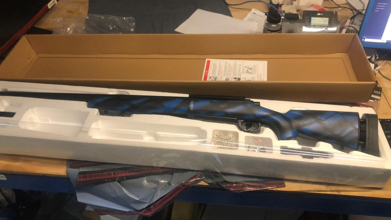 CYMA CM702 M24 Sniper Rifle in Custom Blue - bbguns4less