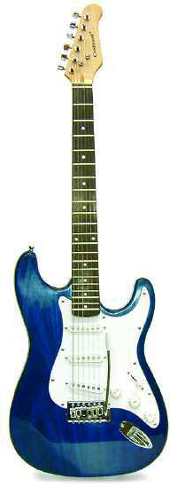 Crestwood Full Size Strat Style Electric Guitar Transparent Blue ...