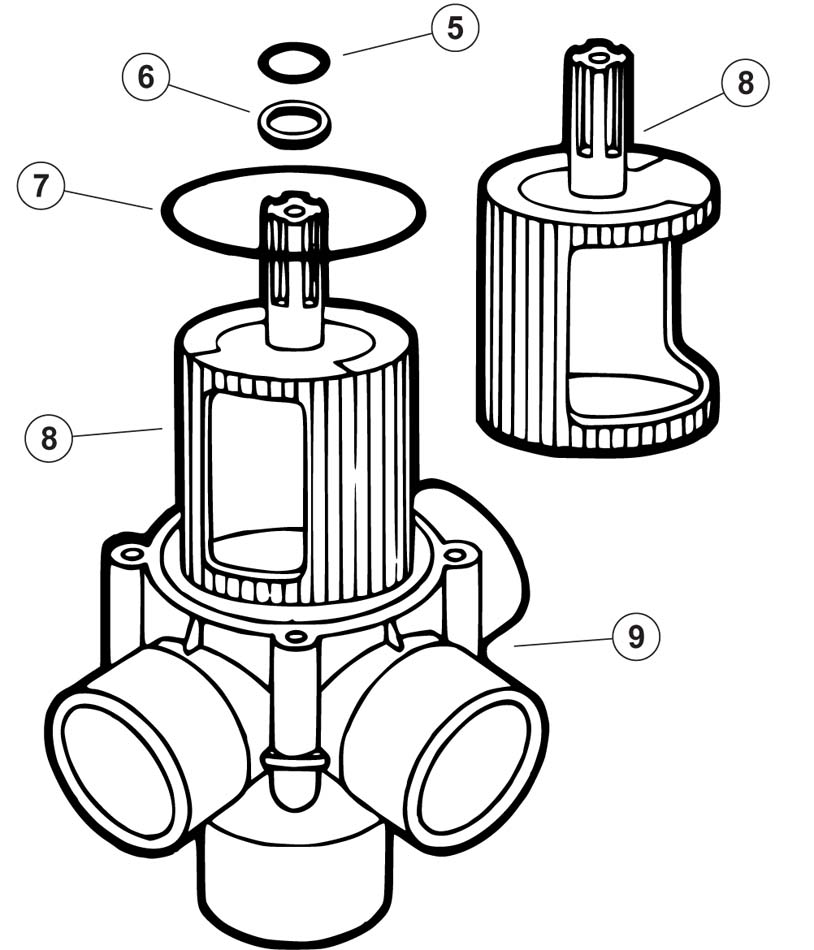 Waterpik Jandy Space Saver 4 Port Valve