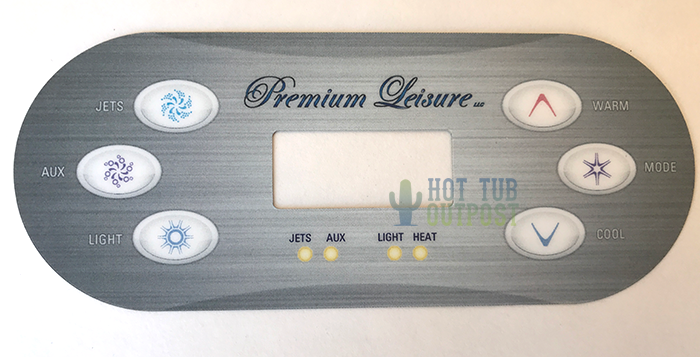 Premium Leisure 6 Button Control Panel Overlay VL600S 7511A