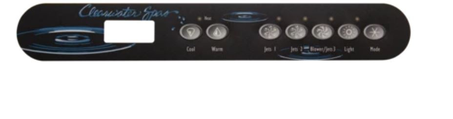 Clearwater Spa Control Panel Overlay WO1764