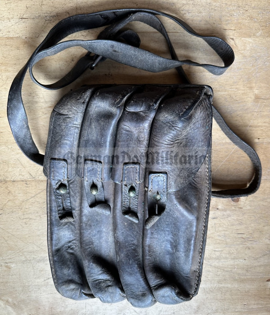 gw011 - Yugoslav JNA army M56 SMG magazine pouch - brown leather - for ...