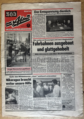 ab825 - BERLINER ZEITUNG BZ AM ABEND - East German newspaper for Berlin ...