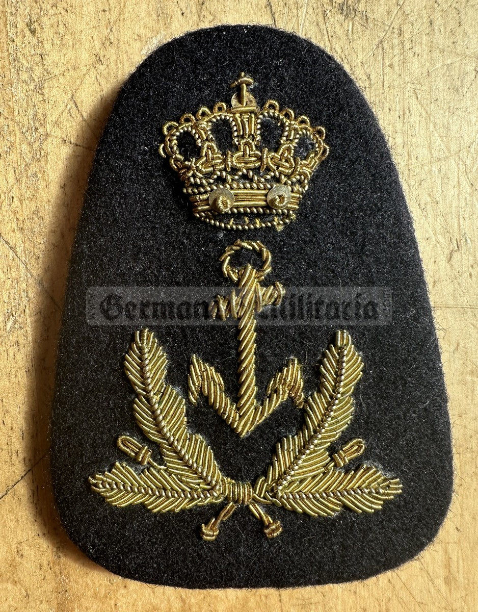 pa053 - 3 - Dutch navy officer cadet cap badge - metallic embroidery ...