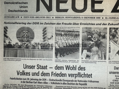 ac042 - NEUE ZEIT - East German DDR newspaper of the CDU political ...