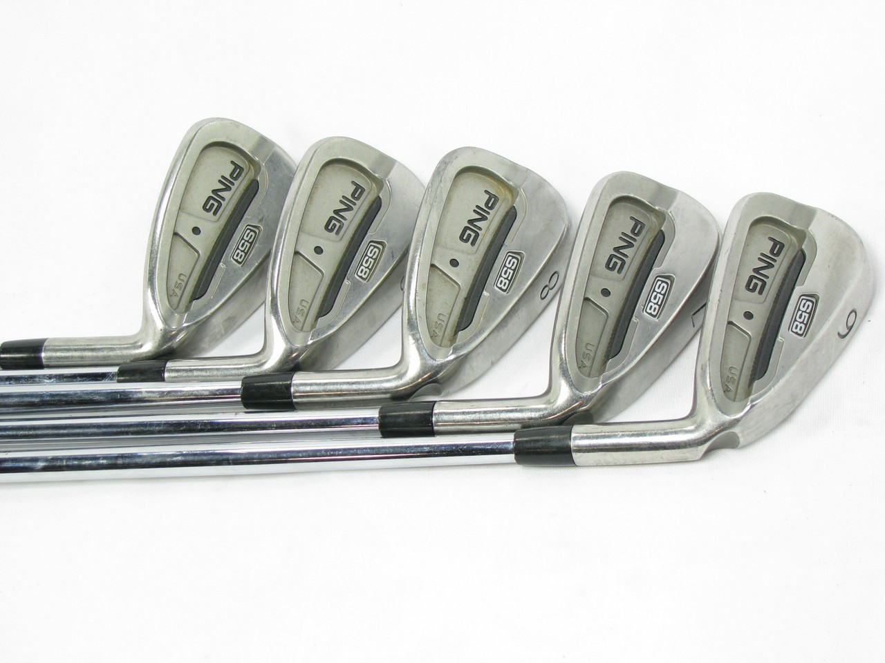 Ping S58 BLACK DOT Iron Set 6-PW w/ Steel Regular Flex - Clubs n Covers ...