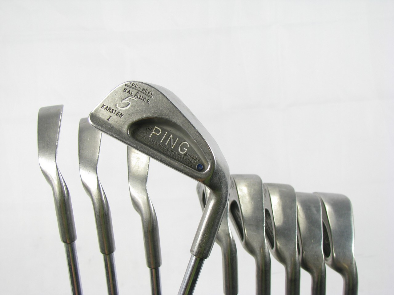 Ping Karsten I BLUE DOT iron set 2-PW MATCHING SERIALS w/ Steel Stiff ...