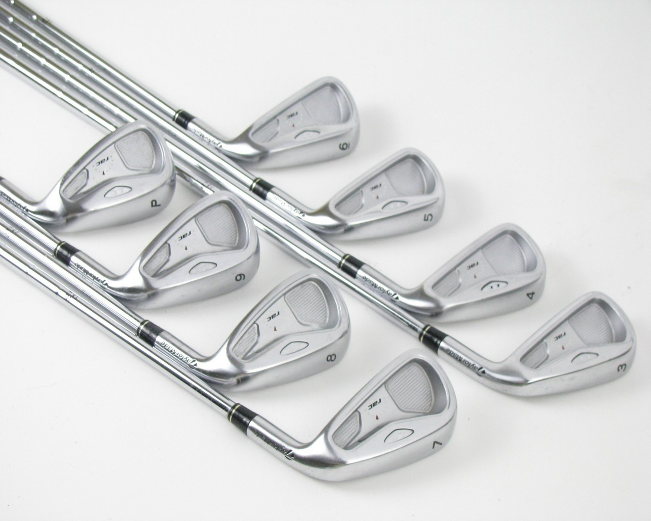 TaylorMade RAC LT 2005 iron set 3-PW w/ Steel 110 grams Stiff Flex +1/2 ...