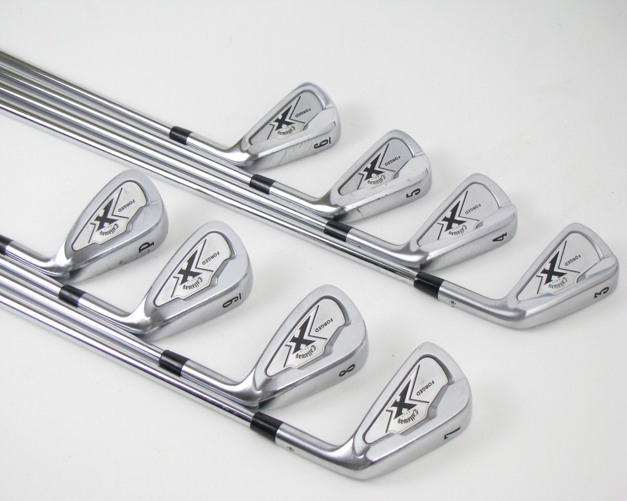 Callaway X Forged 2007 iron set 3-PW w/ Steel Rifle Project X 6.0 Stiff ...