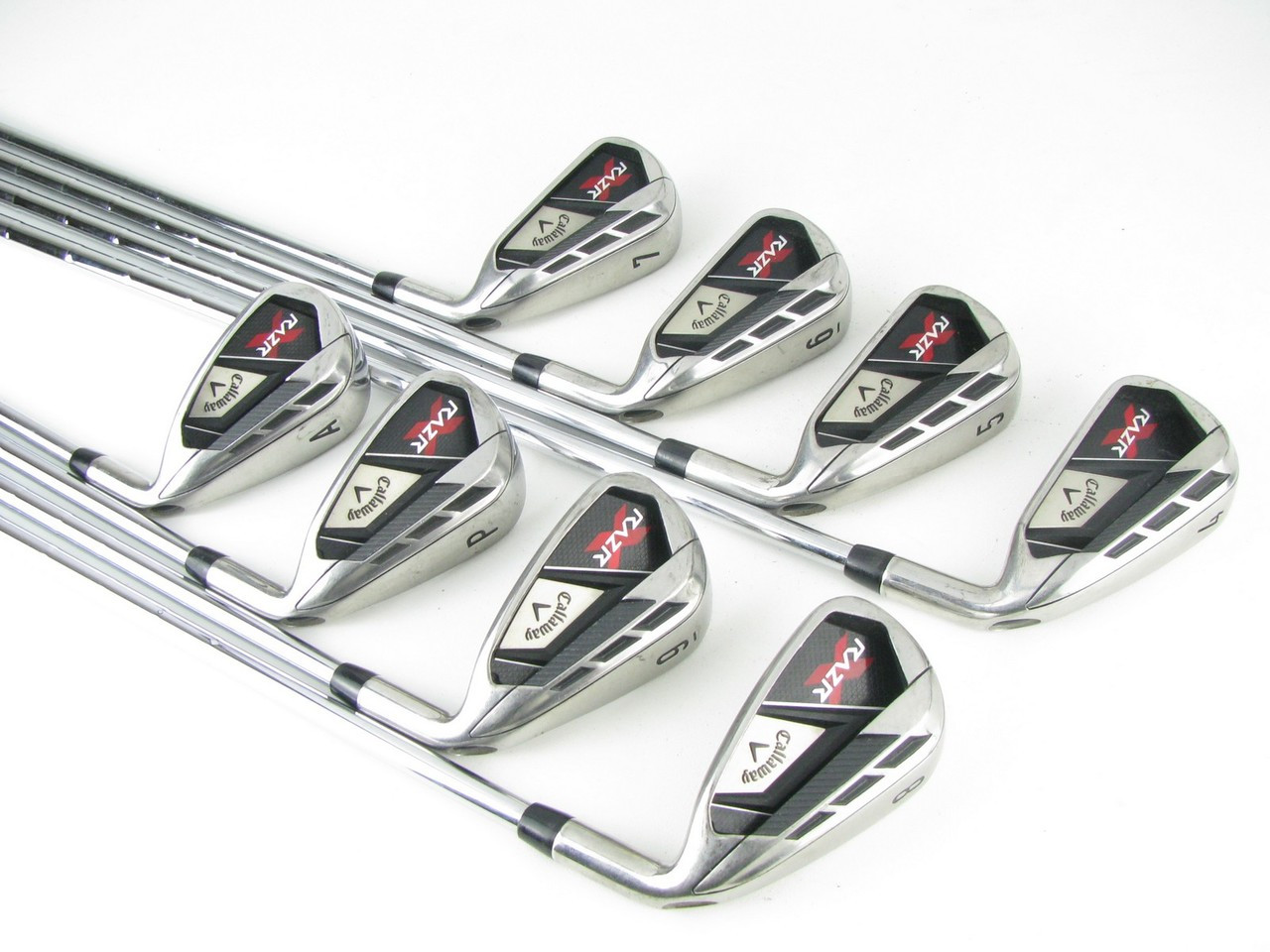 Callaway RAZR X iron set 4-PW+AW w/ Steel KBS Tour Stiff - Clubs n ...