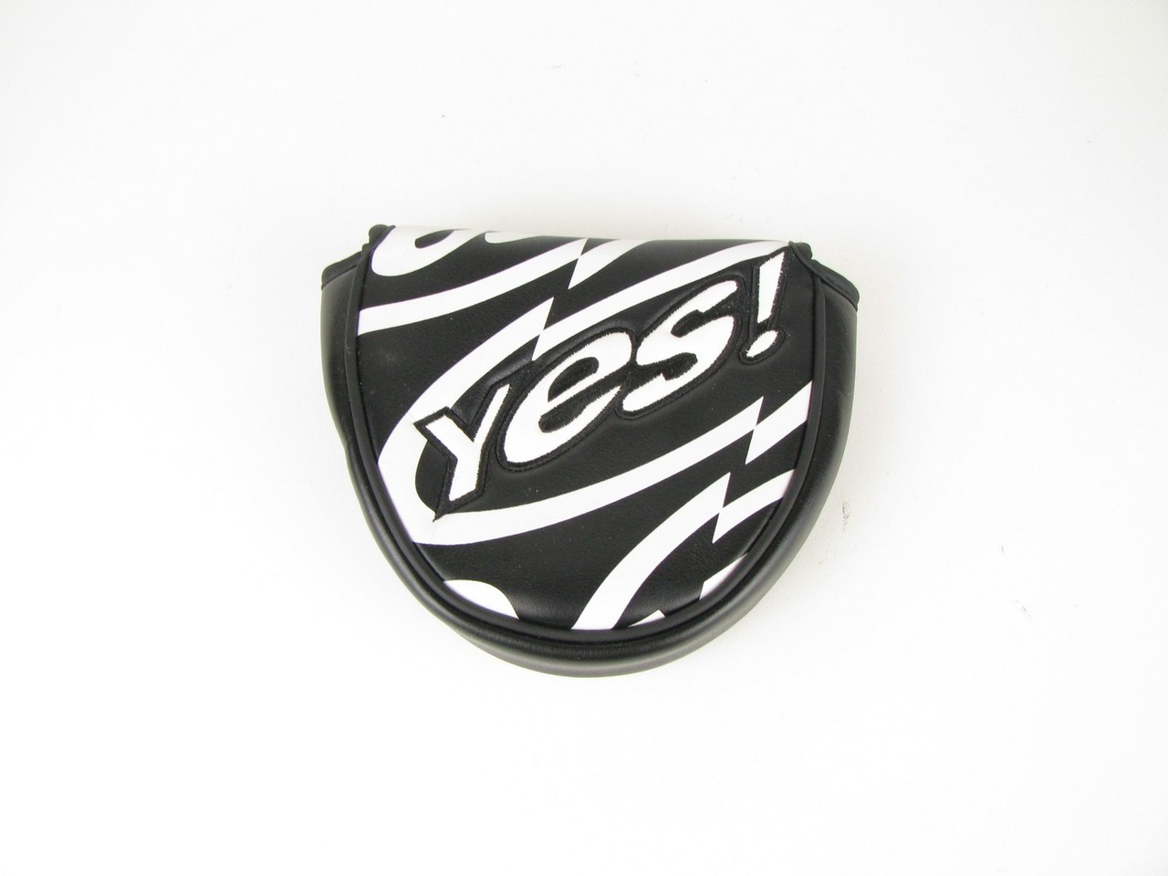 Yes! Large Mallet Putter Headcover BLACK/WHITE 6.5" x 5.5" - Clubs n ...