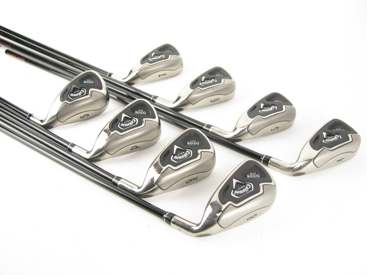 Callaway Fusion Wide Sole iron set 4-PW+SW with Graphite Light Senior ...